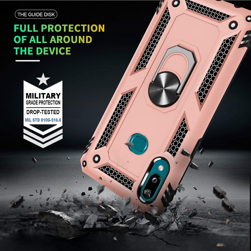 Samsung Galaxy A10 Ring Armor Cover Rosegold